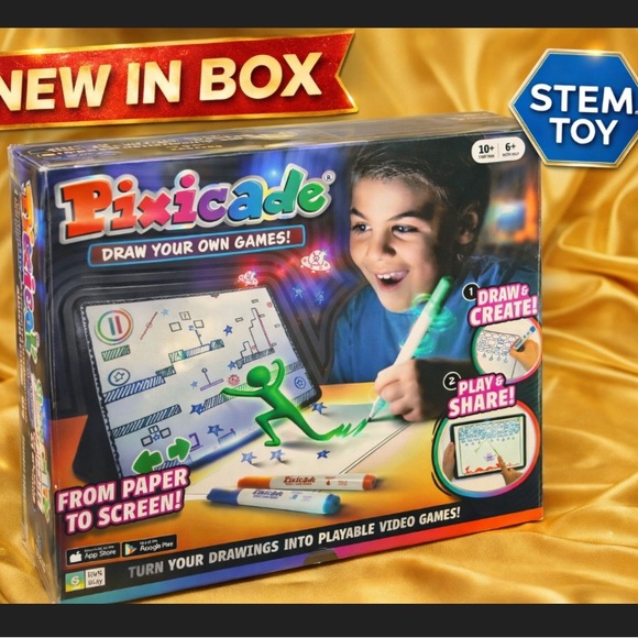 Toys | Nwt Pixicade Draw Your Own Video Game Kit Create Play ...